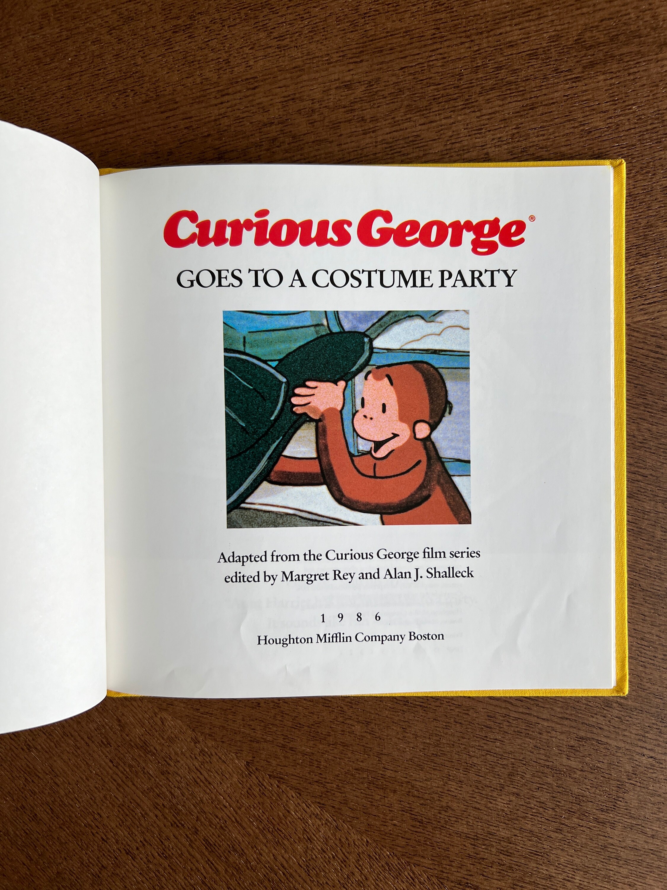 Curious George Goes to a Costume Party Hardcover Vintage Curiousgeorge ...
