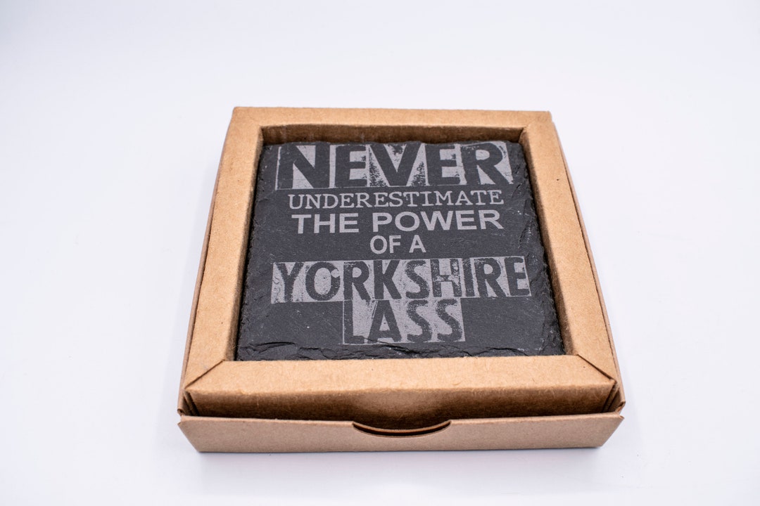 Yorkshire Lass Coaster 'never Underestimate the Power of A Yorkshire Lass' With Recyclable Gift ...