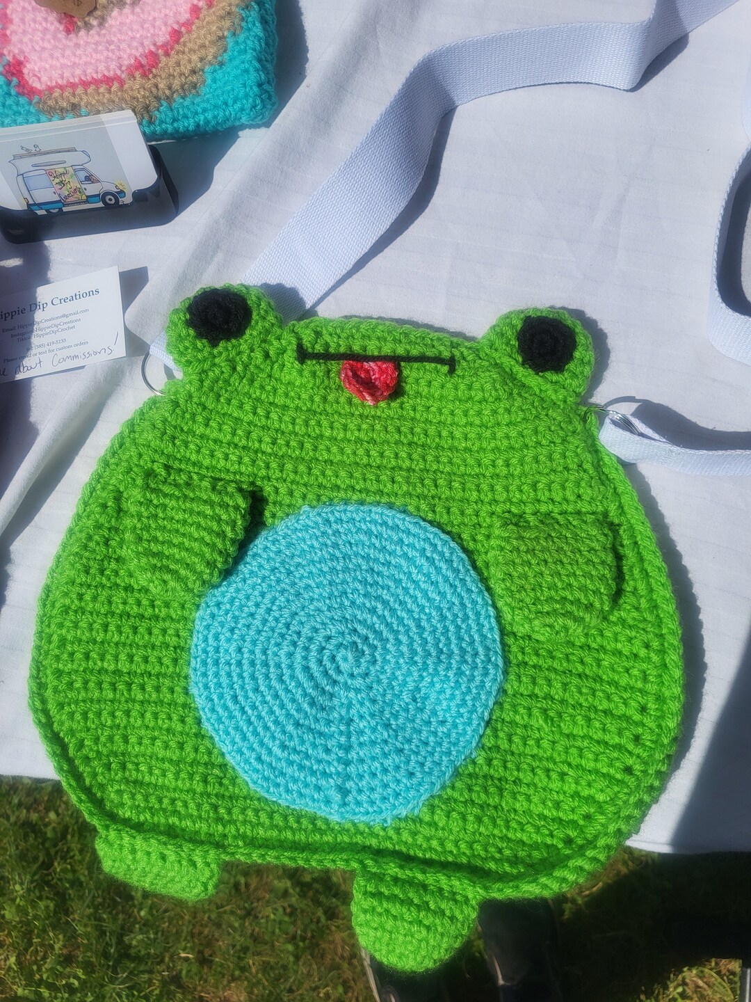 Custom Crochet Frog Bag Handmade Amphibian Purse Cute Animal Shoulder ...