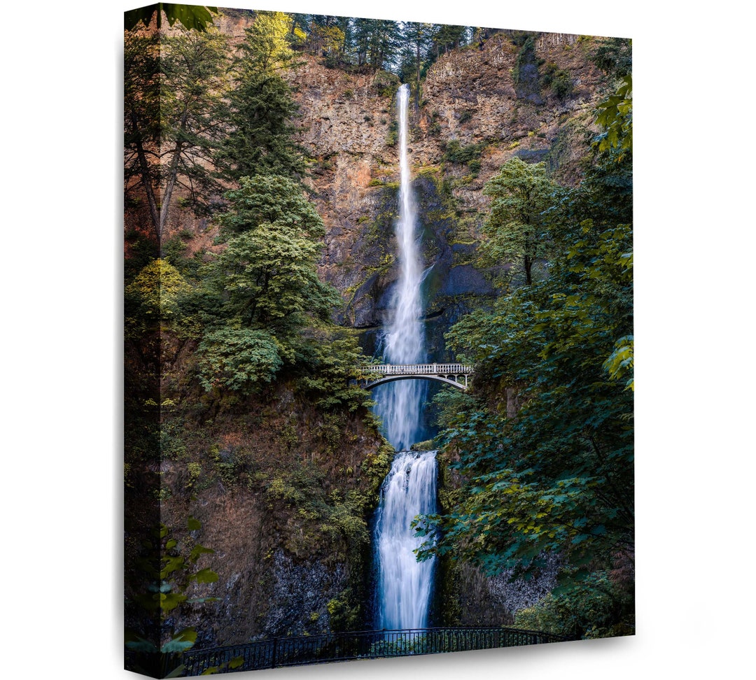 Multnomah Falls Canvas Print | Oregon Landscape Wall Art - Etsy