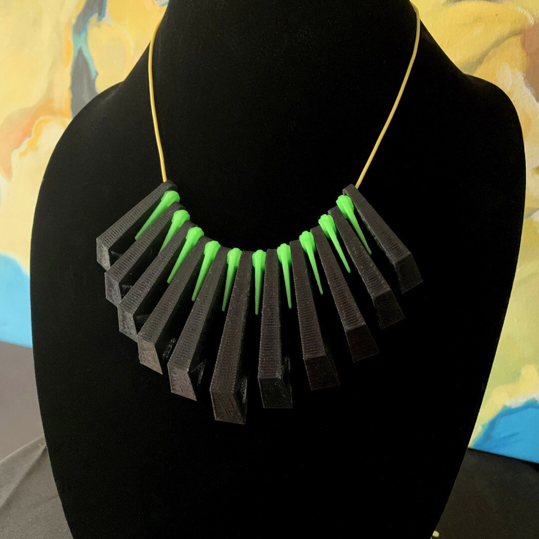 3D Printed Necklace: "sprout" - Etsy