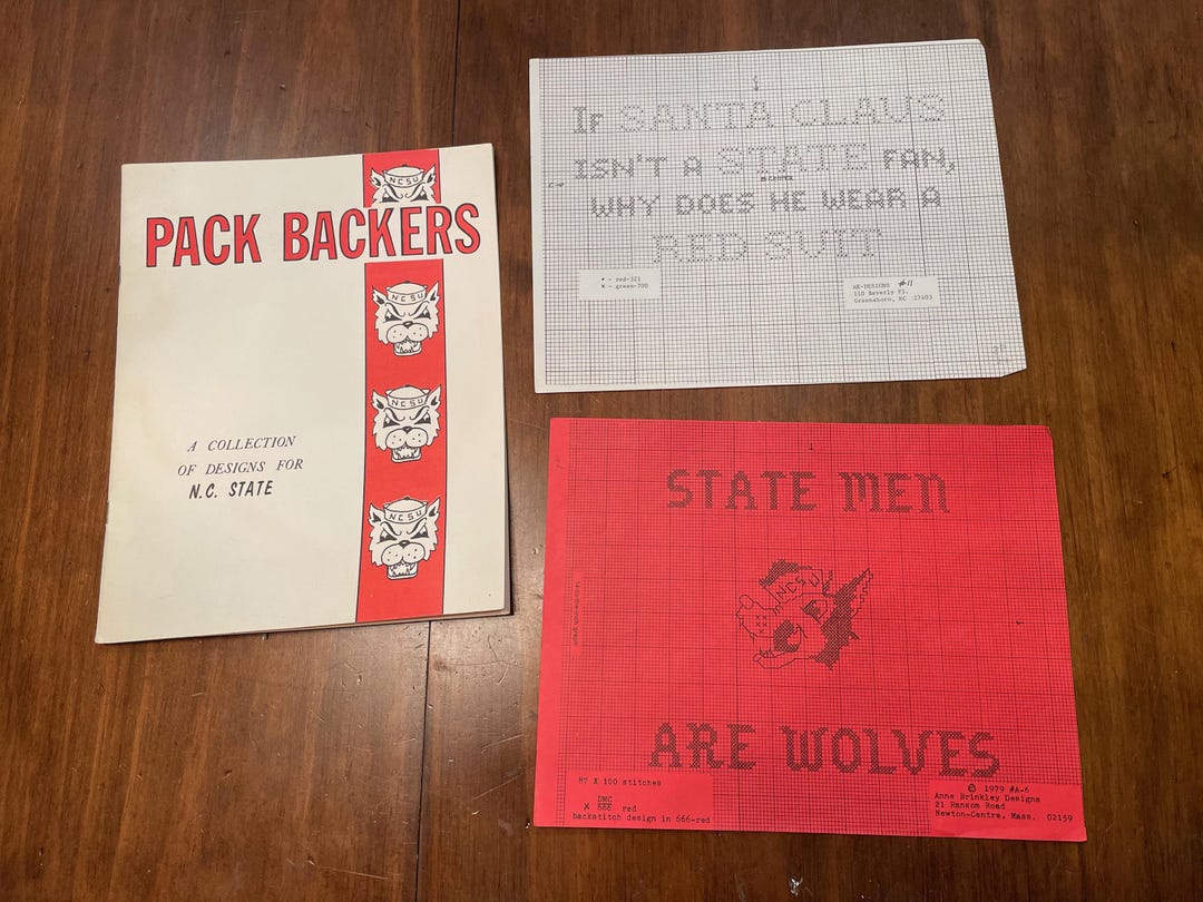 North Carolina State University Wolfpack Cross Stitch Needlepoint ...