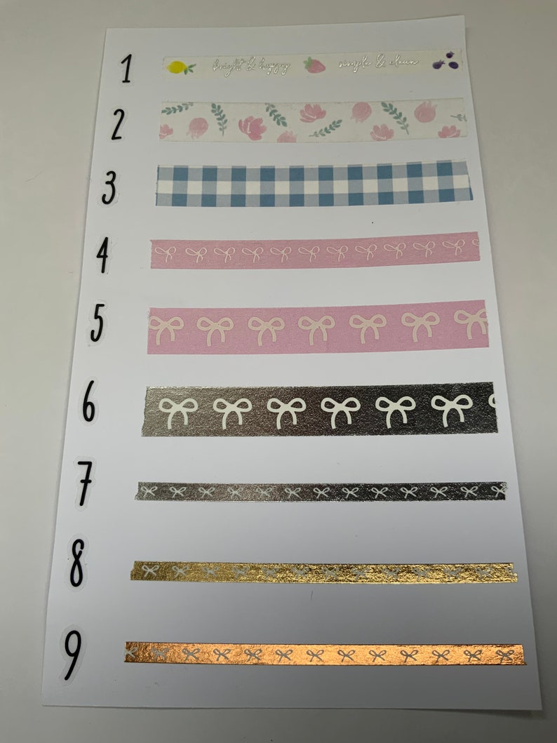 Simply Gilded Simplicity Washi Samples - Etsy