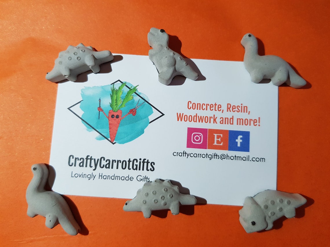 Handmade Miniature Dinosaur Fridge Magnets Set of 6 Cute - Etsy UK