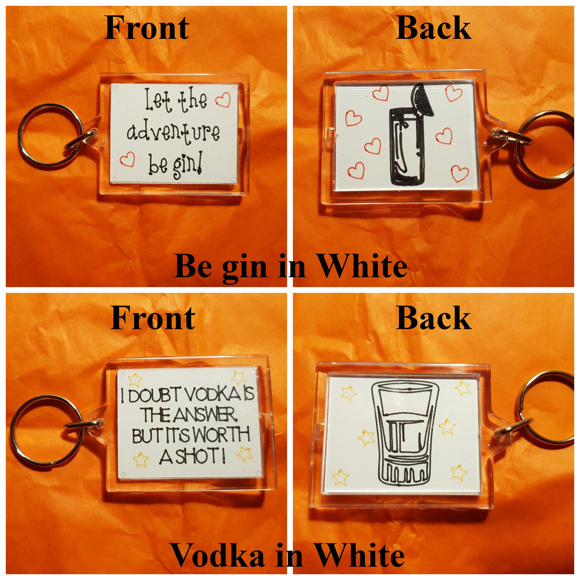 Alcohol Keyrings Gifts for Rum Lovers Whiskey Lovers Vodka | Etsy UK