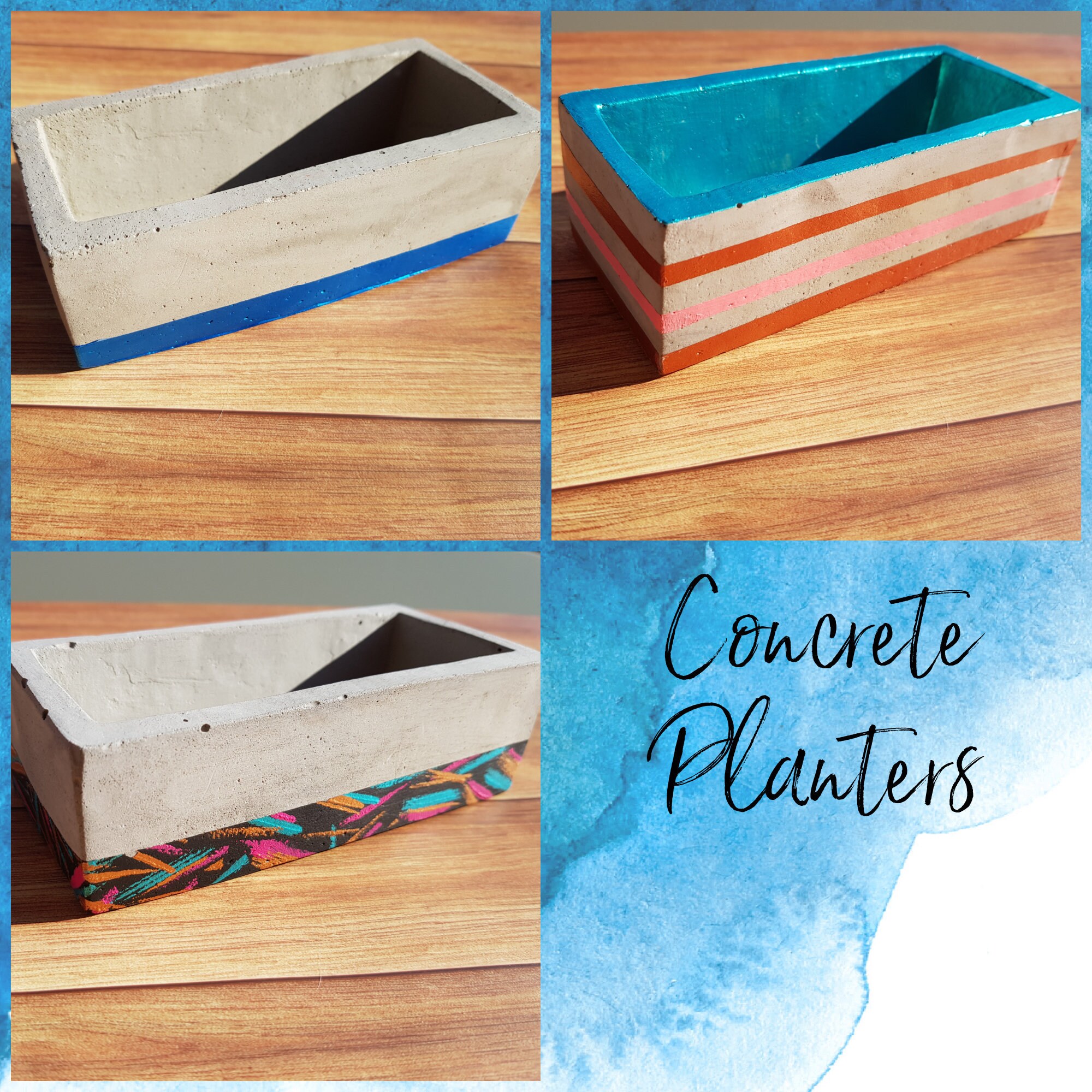 Rectangle Ceramic Garden Planter - Etsy