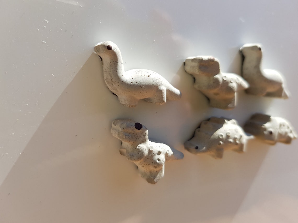 Handmade Miniature Dinosaur Fridge Magnets Set of 6 Cute - Etsy UK
