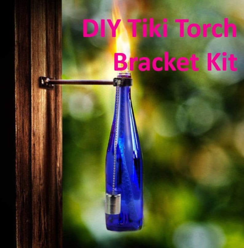 DIY Tiki Torch & Bottle Bracket Kit - Etsy