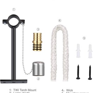 DIY Tiki Torch & Bottle Bracket Kit - Etsy