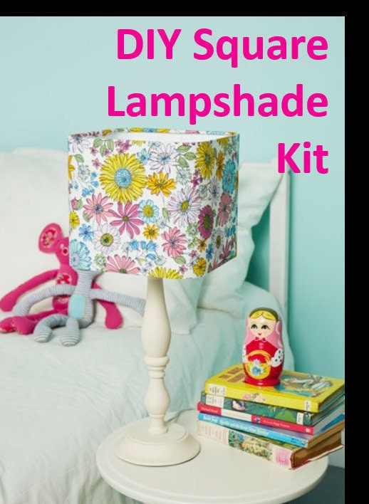 DIY Square Lampshade Kit Use Your Own Fabric & Our Heat - Etsy