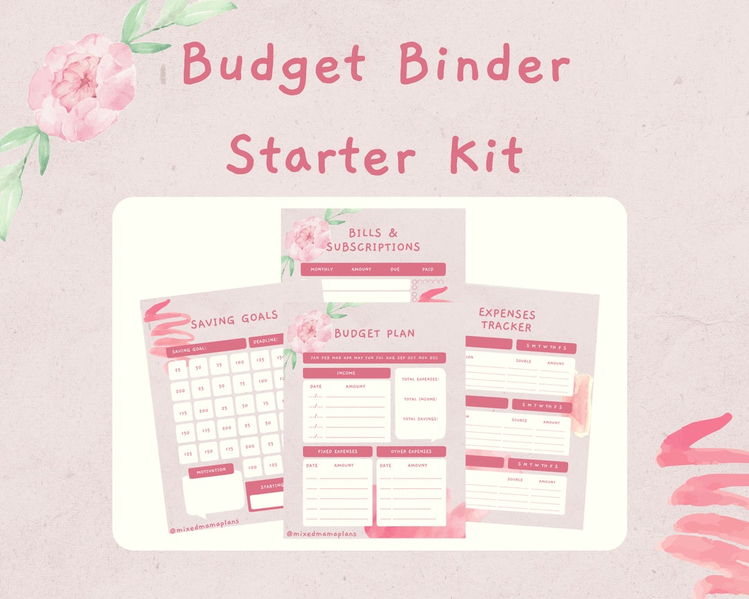 Pink Budget Printables (budget Binder Starter Kit) - Etsy
