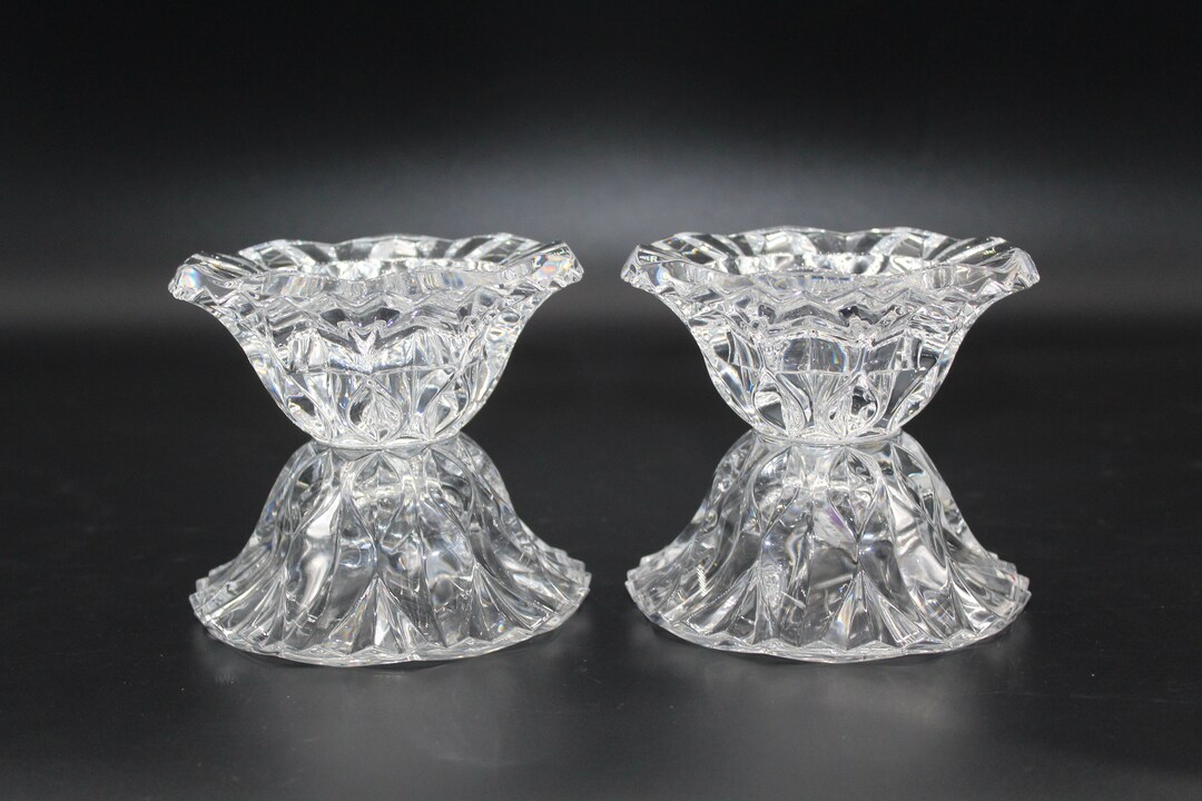 JG Durand Crystal Calliope Candle / Candle Stick /bowl 2psc Set - Etsy