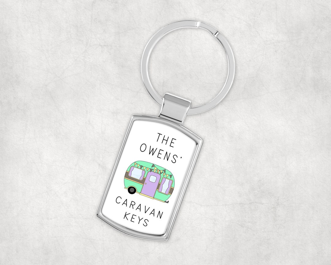 Personalised Caravan Keys Keyring, Caravan Lover Gift, Caravanning Gift ...