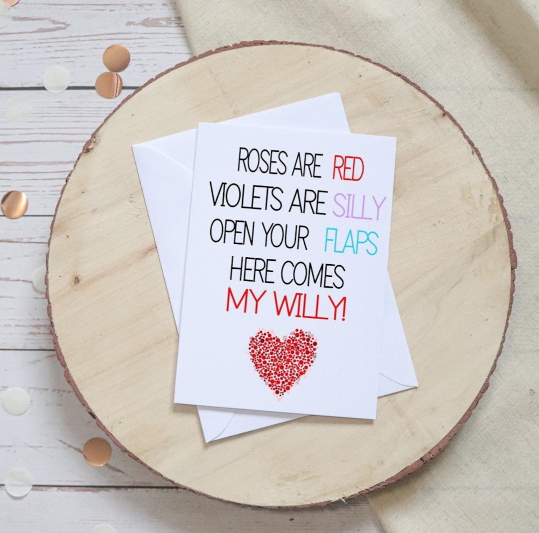 Rude Anniversary Card, Funny Card for Girlfriend, Adult Humour, Rude ...