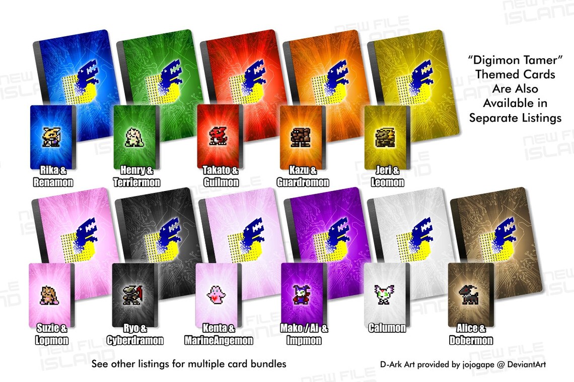 Digimon Tamers blue Card Original | Etsy