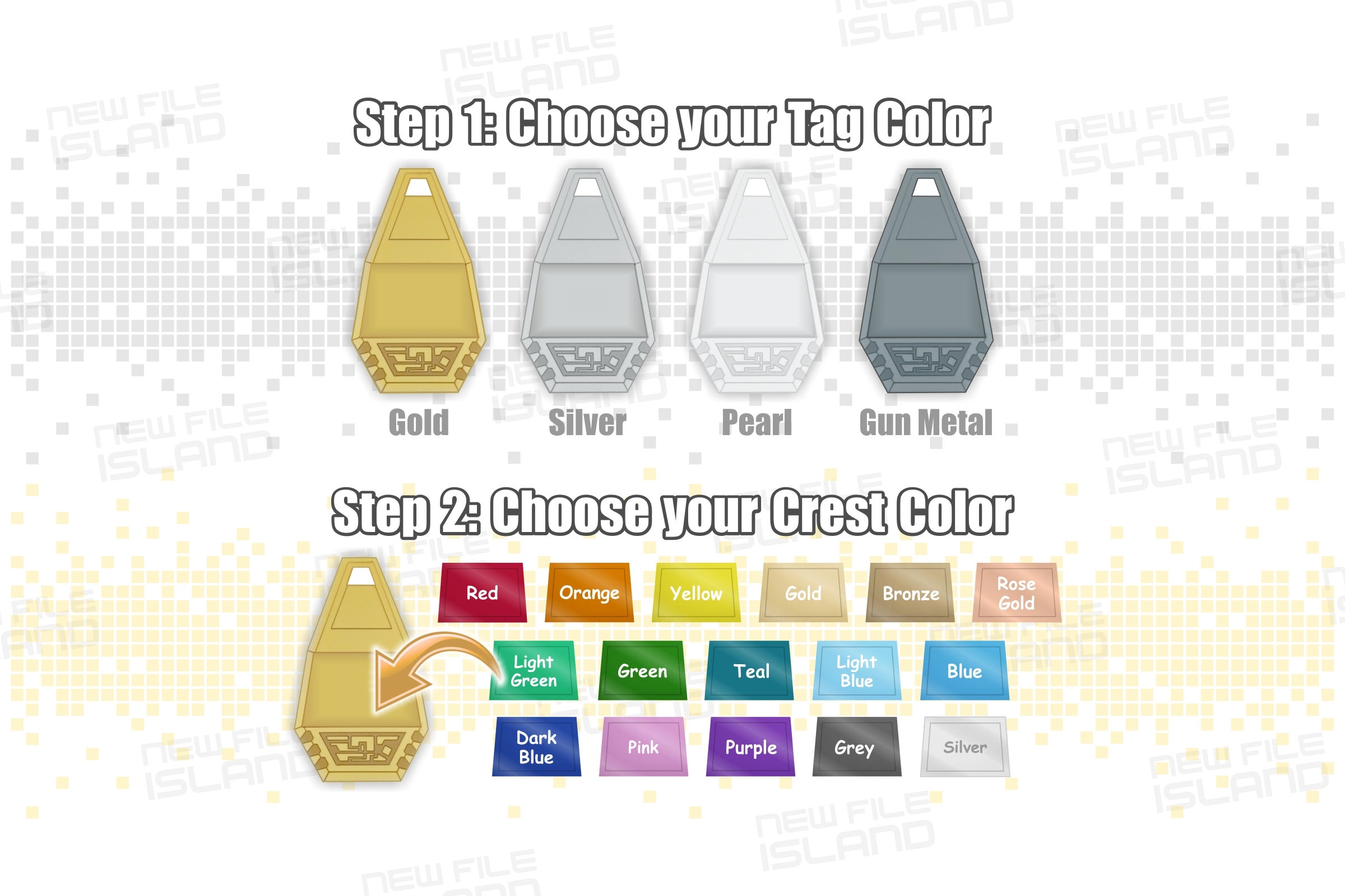 Custom Tag and Dark Crest - Etsy