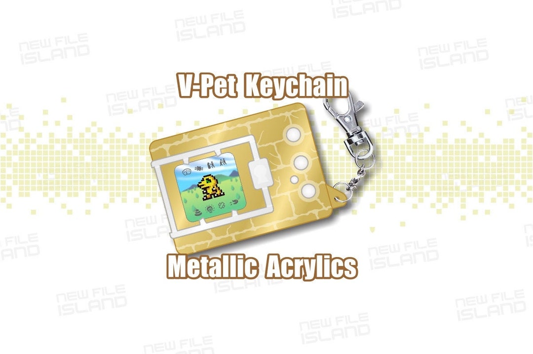 Metallic Acrylics - Digimon Virtual Pet Lasercut Keychain - Etsy