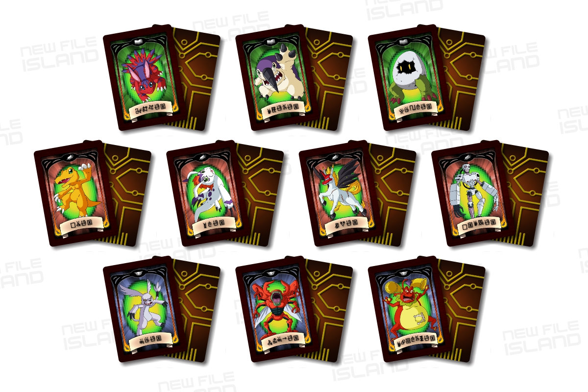 Digimon Gate Cards Complete Set of 10 Cards | Etsy