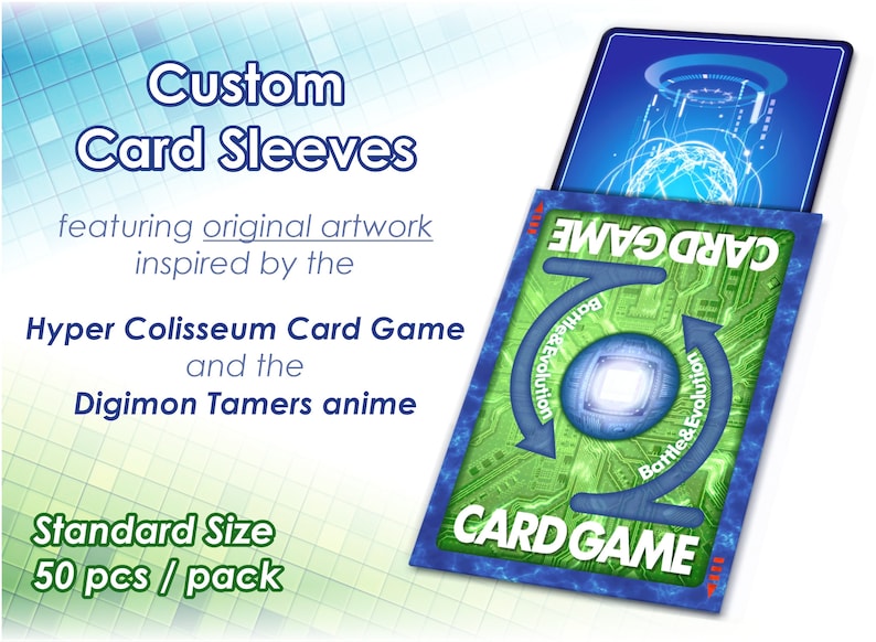 Digimon Card Sleeves With Vintage Design 50 Pack - Etsy