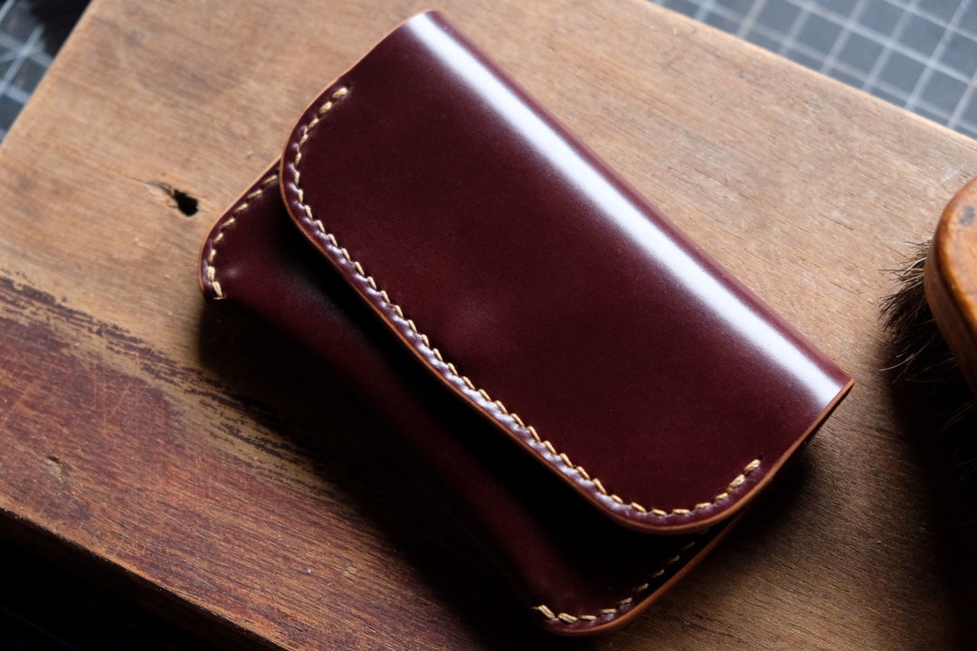 Shell Cordovan Snap Pouch. Forted Leather. EDC Wallet. Handmade Wallet ...