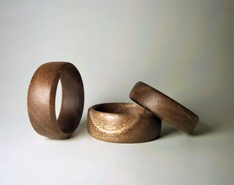 Solid Lathe Turned Wood Rings - Etsy