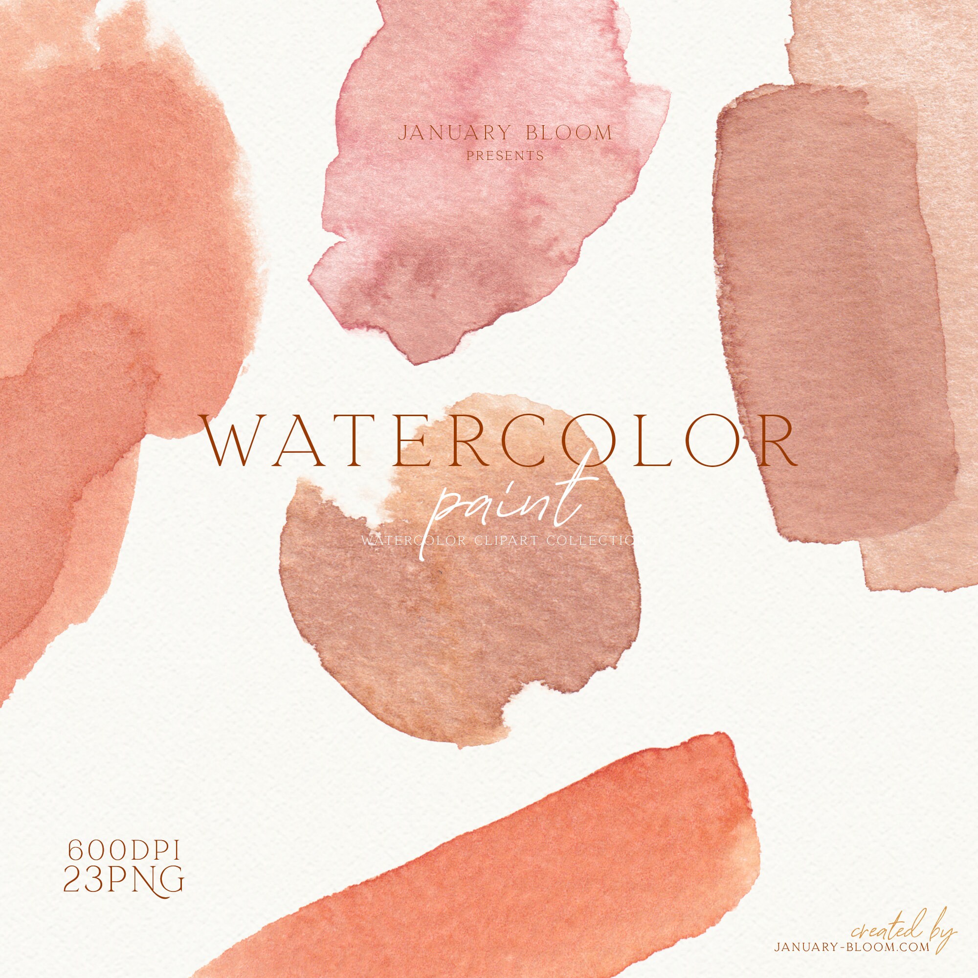 Abstract Watercolor Paint Strokes Swash Shape Autumn Aesthetic ...