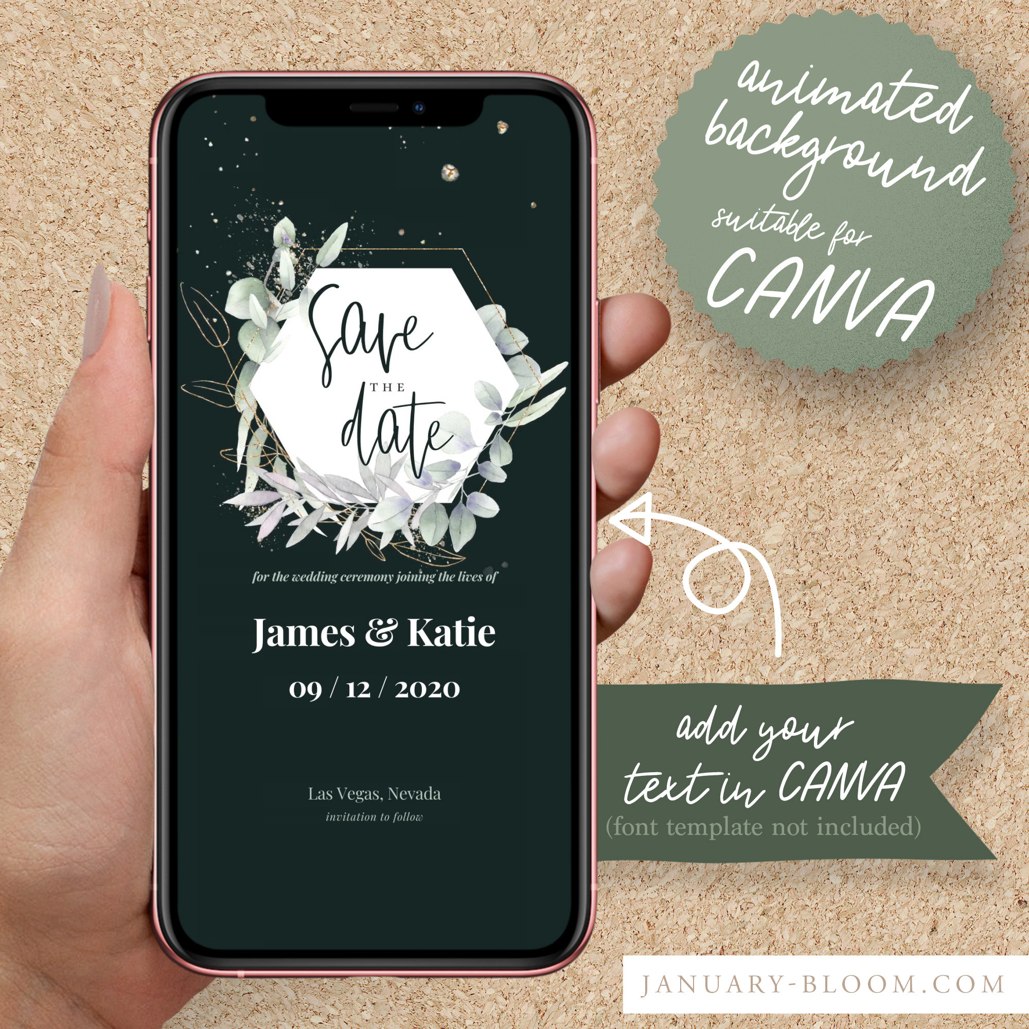 DIY Animated Instagram Story Video Invitation for CANVA | Wedding Save ...