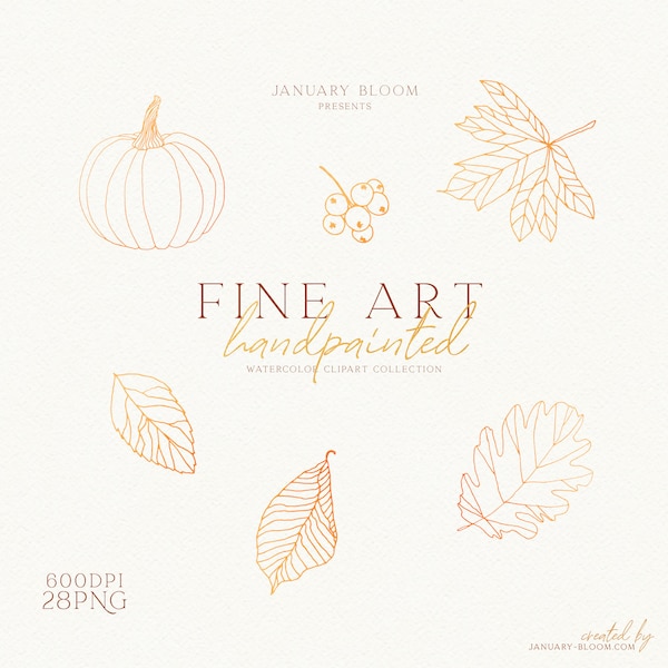Line Art Autumn - Etsy