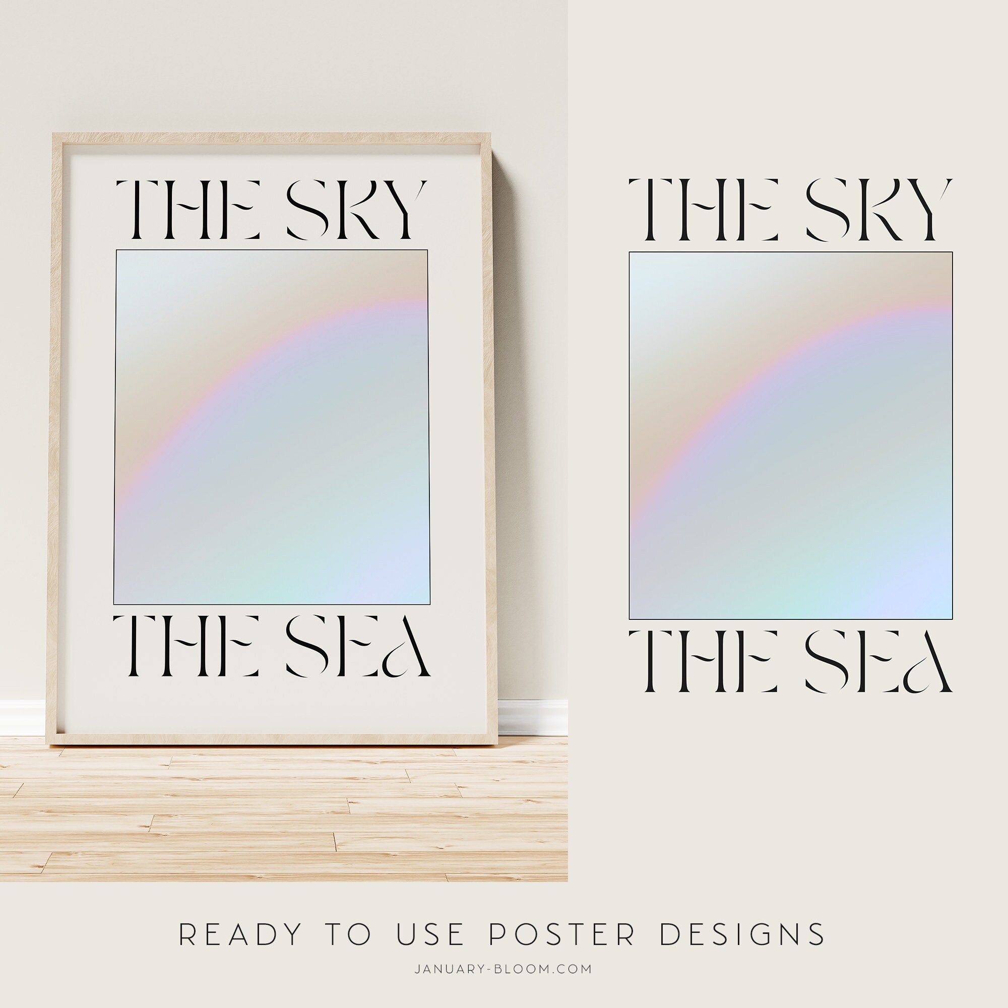 Modern Gradient Design Poster - DIGITAL Printable Art Soft, Colourful ...