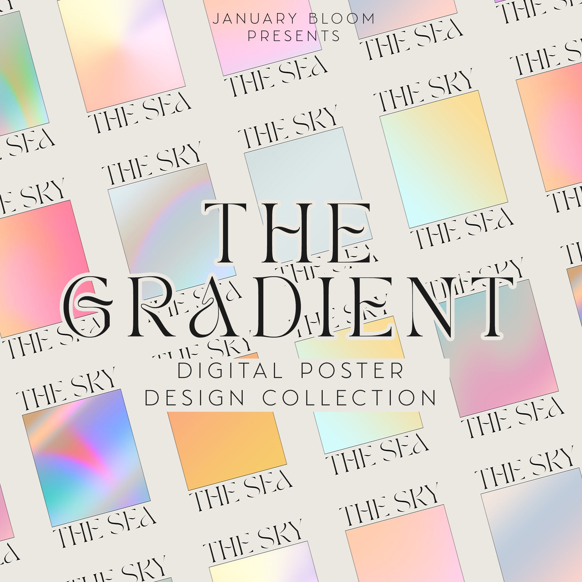 Modern Gradient Design Poster DIGITAL Printable Art Soft, Colourful ...