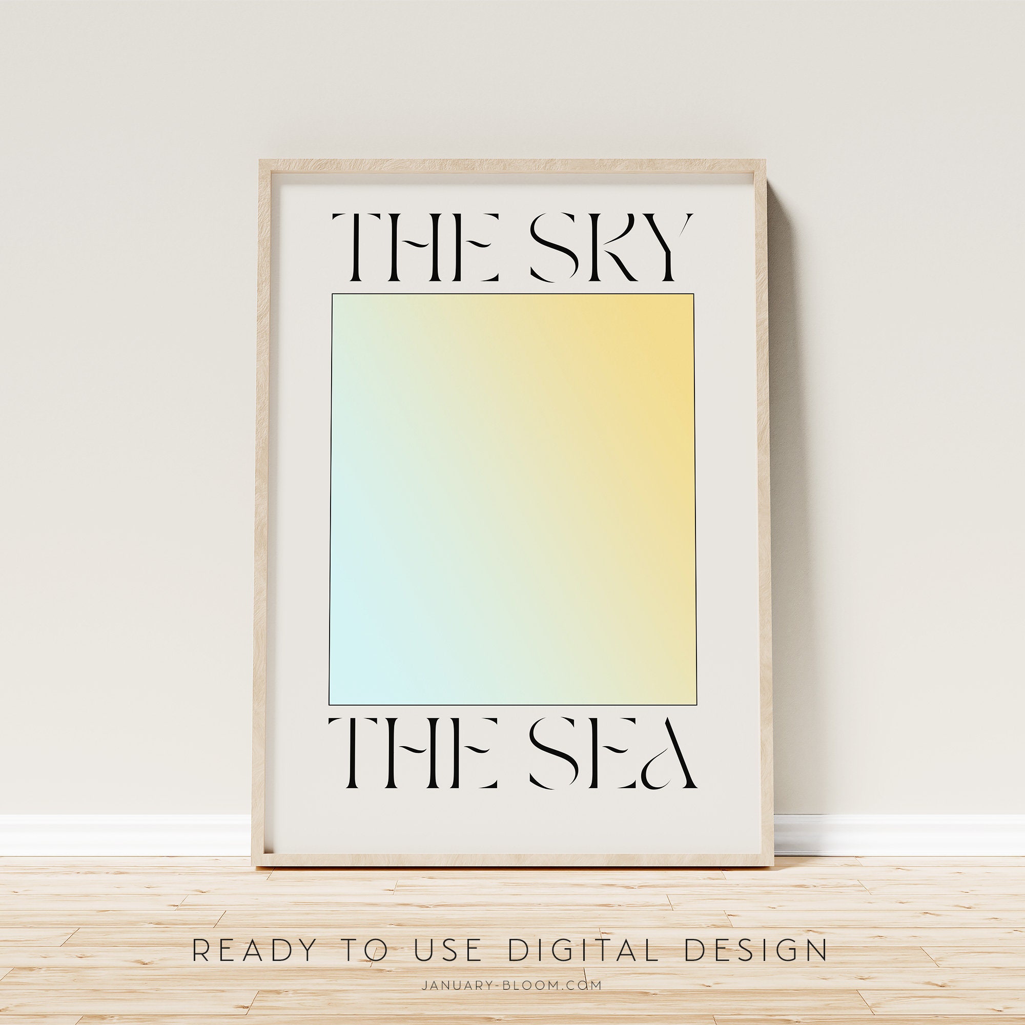 Modern Gradient Design Poster DIGITAL Printable Art Soft, Colourful ...