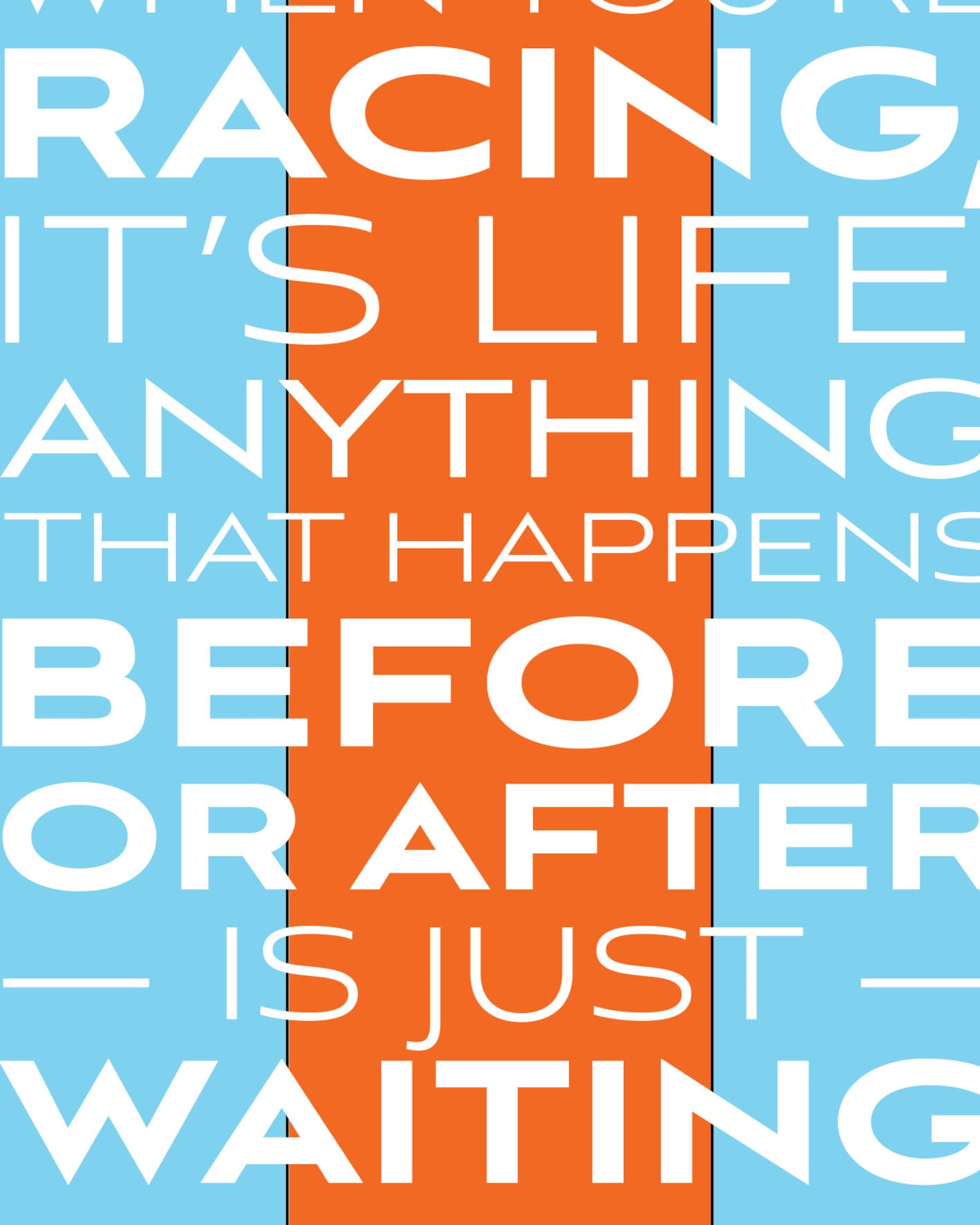 LE MANS Movie Quote Poster 'racing Life' Steve Mcqueen Classic Print ...