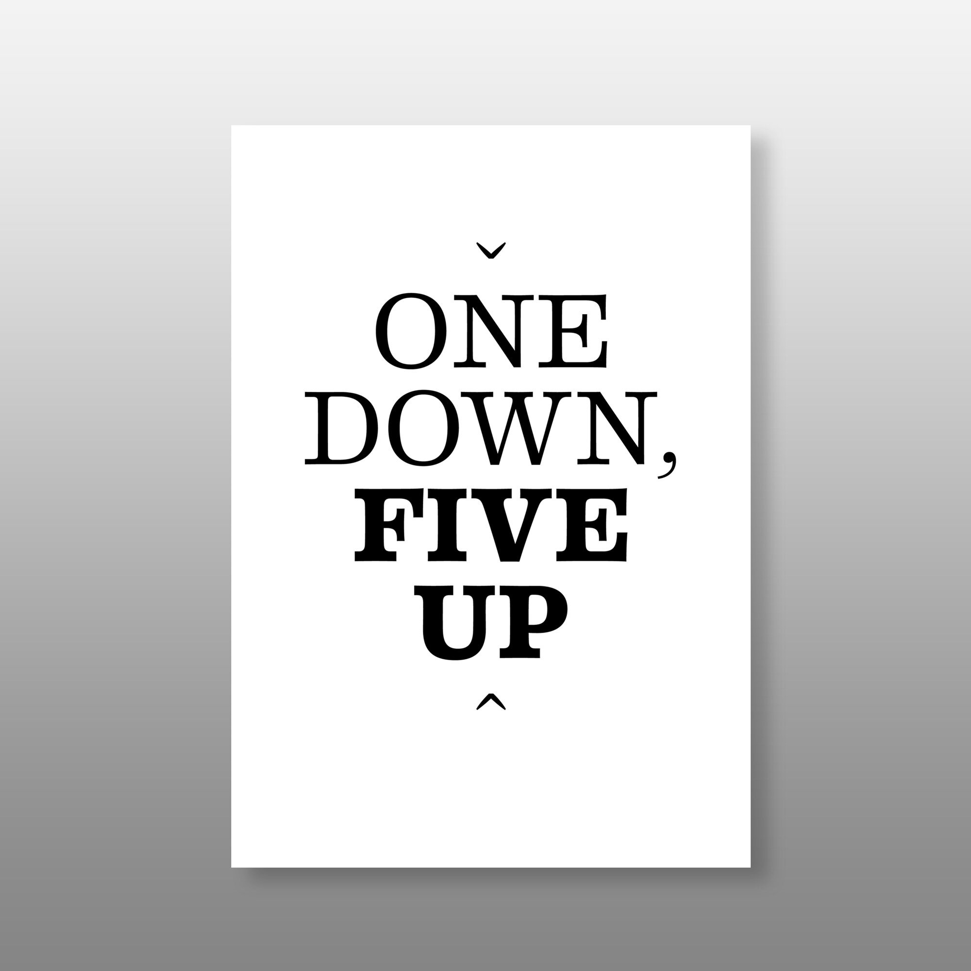 One Down, Five up Poster, Typographic, Printable Art, Motorcycle, Bike ...