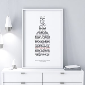 Cool Hunter Thompson DAILY ROUTINE, Original Design, Famous Quote, Art ...