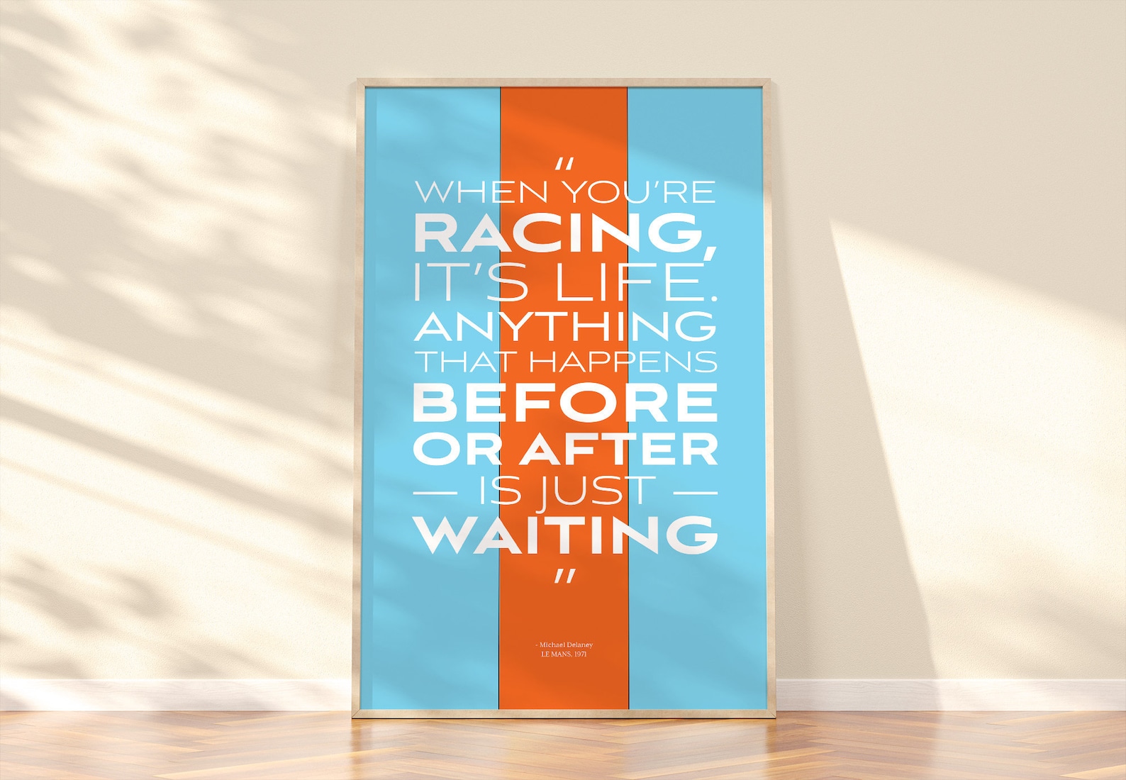 LE MANS Movie Quote Poster 'racing Life' Steve Mcqueen Classic Print ...