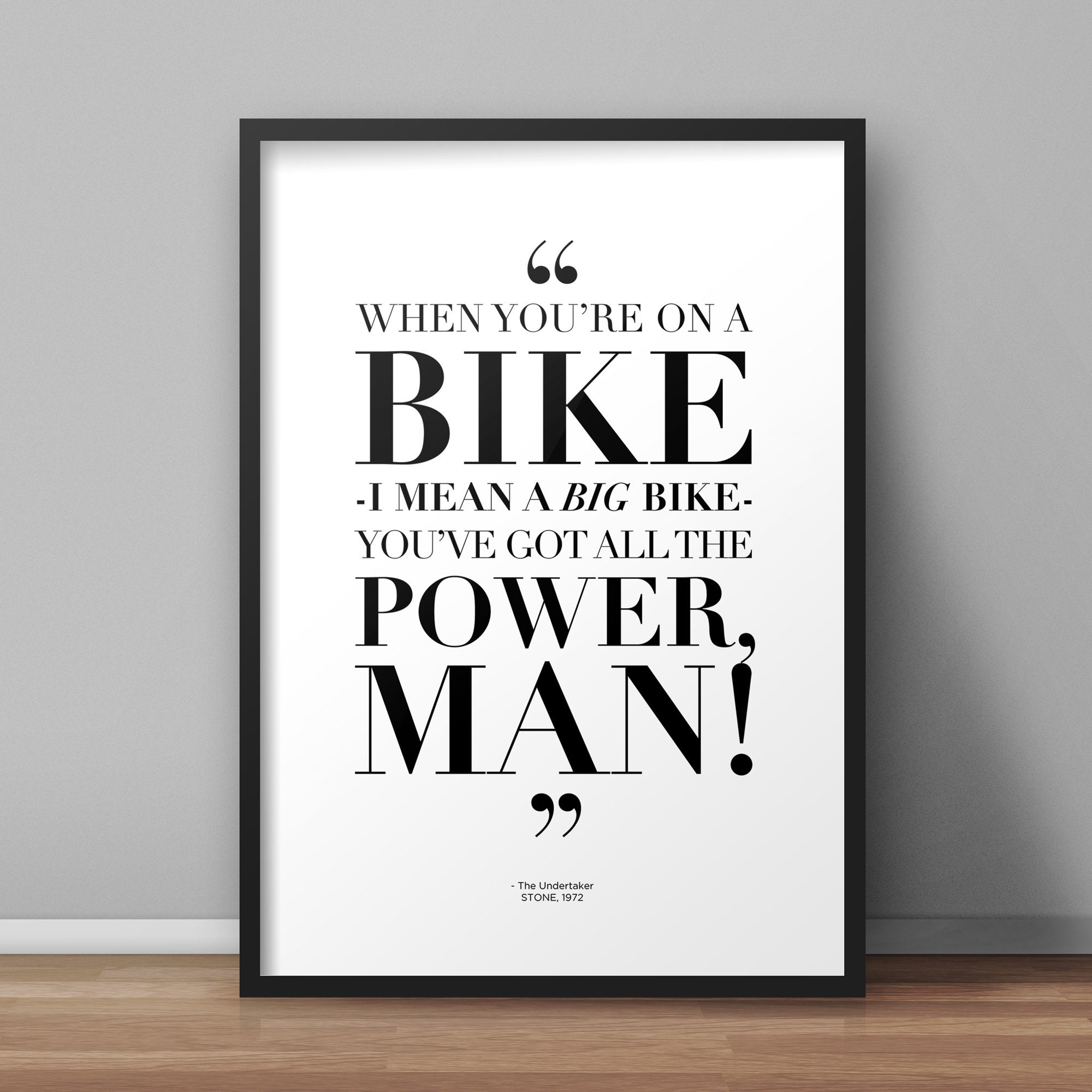 Stone Biker Movie Quote Poster, 'when You're ON A BIKE, 1974 ...