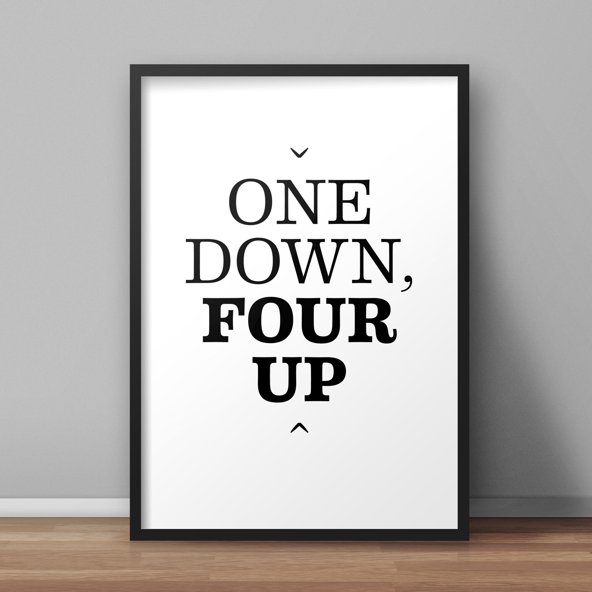 One Down, Four Up, Poster, Typography, Printable Art, Motorcycle, Bike ...