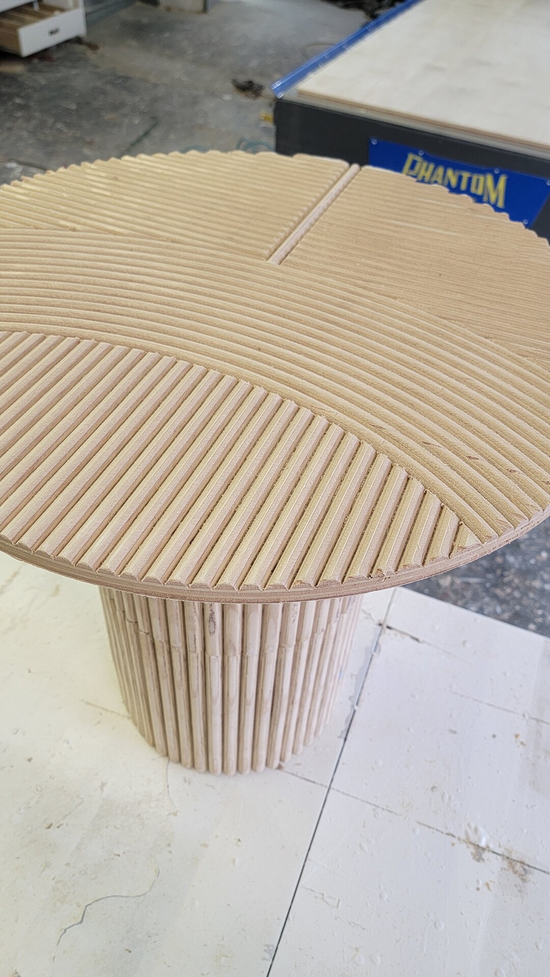 Fluted Pedestal Table, Reeded Table, Fluted Table, Ripple Dinner Table ...