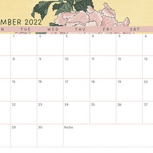November and December 2022 Printable Calendar Edo Art - Etsy