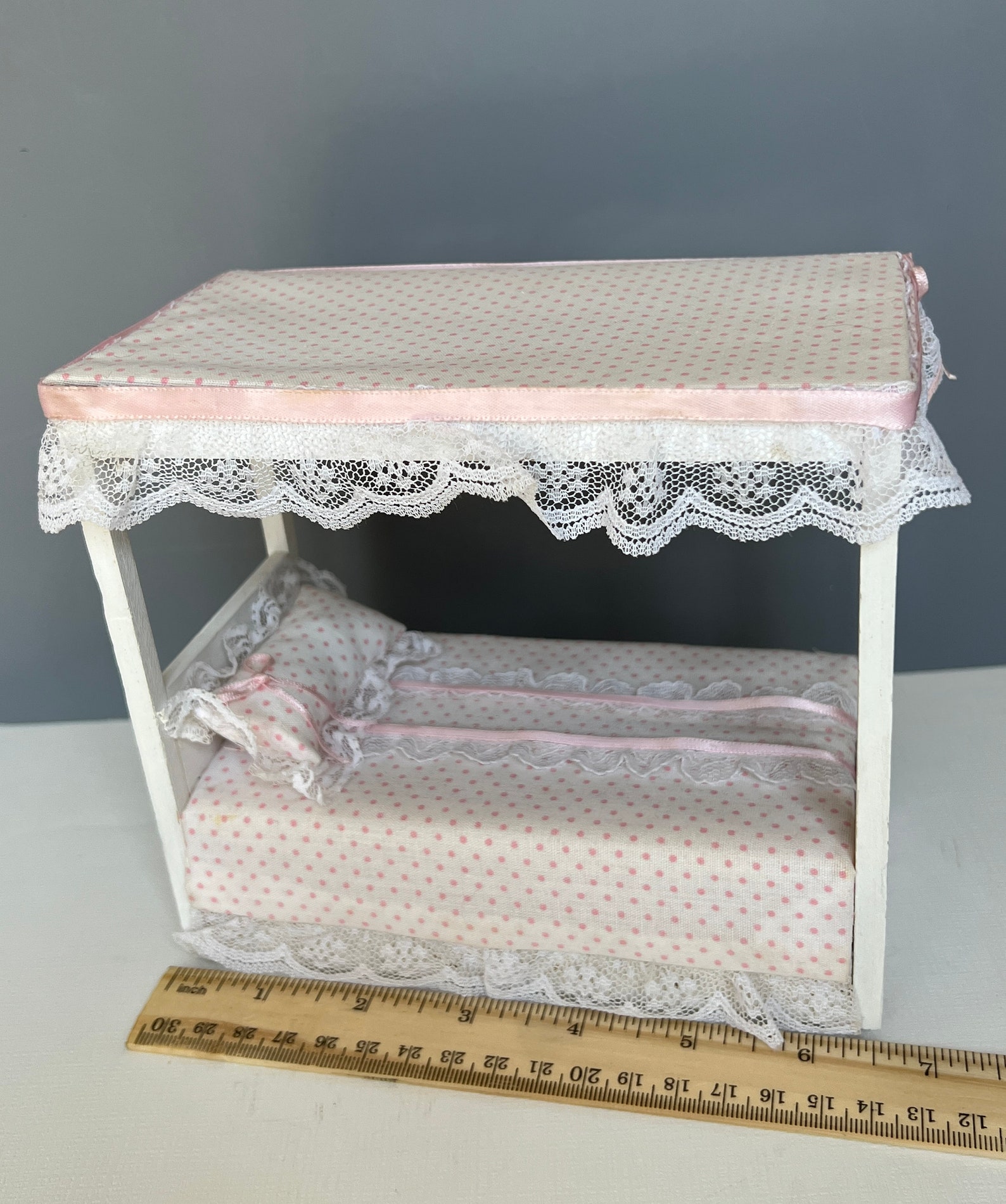 1:12 Vintage Artisan Pitty Pat Dollhouse Bedroom Furnituresetcanopy ...