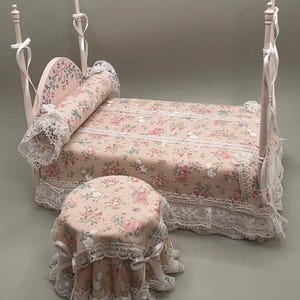 1:12 Vintage Artisan Pitty Pat Dollhouse Bedroom Furniture~floral Set ...