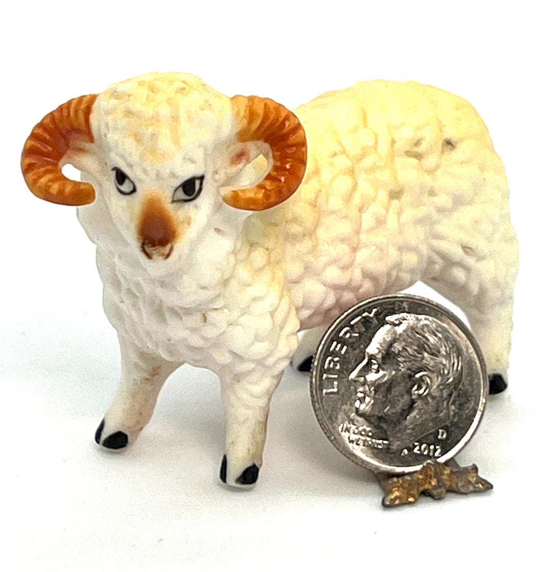 Vintage Bone China Ram, Dollhouse Miniature Farm Animal (1:12) - Etsy