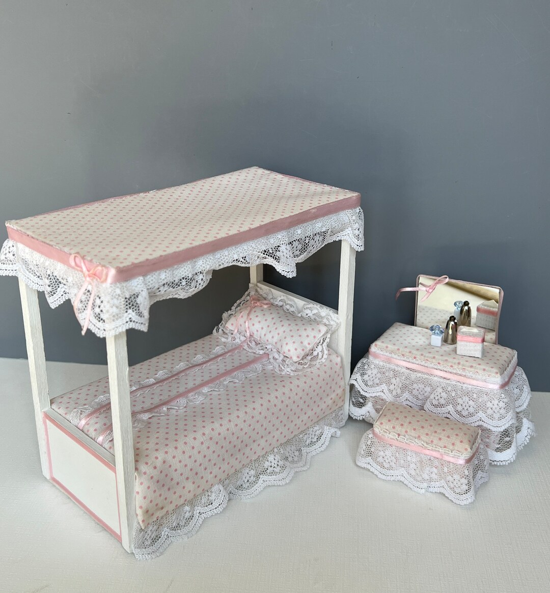 1:12 Vintage Artisan Pitty Pat Dollhouse Bedroom Furniture~set~canopy ...