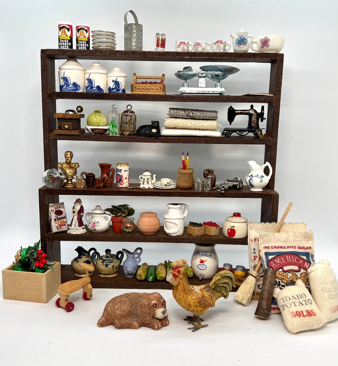 Vintage 1:12 Dollhouse Miniature General Store Display With Artisan ...