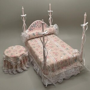 1:12 Vintage Artisan Pitty Pat Dollhouse Bedroom Furniture~floral Set ...