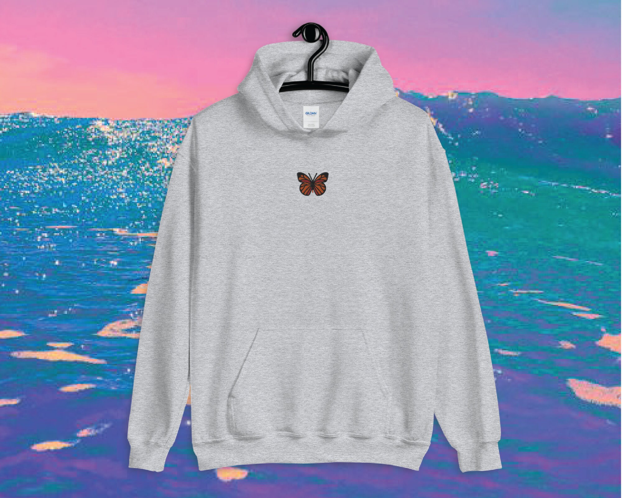 Butterfly Hoodie Vaporwave Aesthetic - Etsy