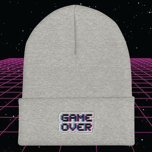 Cute Beanie, Game Over Beanie, Gamer Beanie, Aesthetic Clothing - Etsy