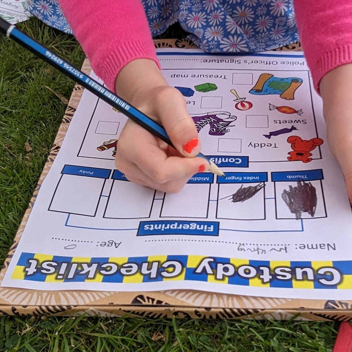 Police Fingerprint Form for Kids Games, Activities and Parties. Instant ...