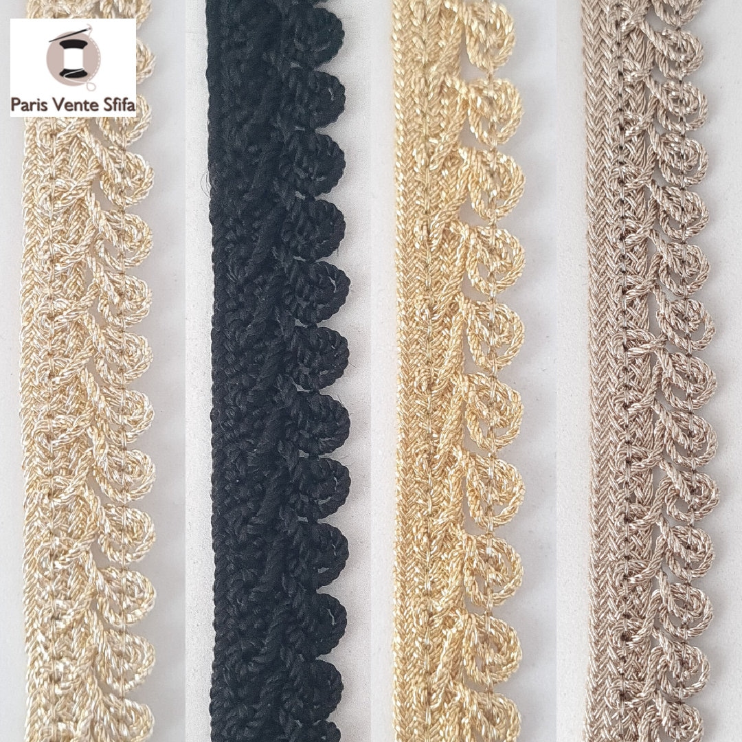 Lot of 4 M of Moroccan Artisanal Embroidered Sfifa in Silver - Etsy