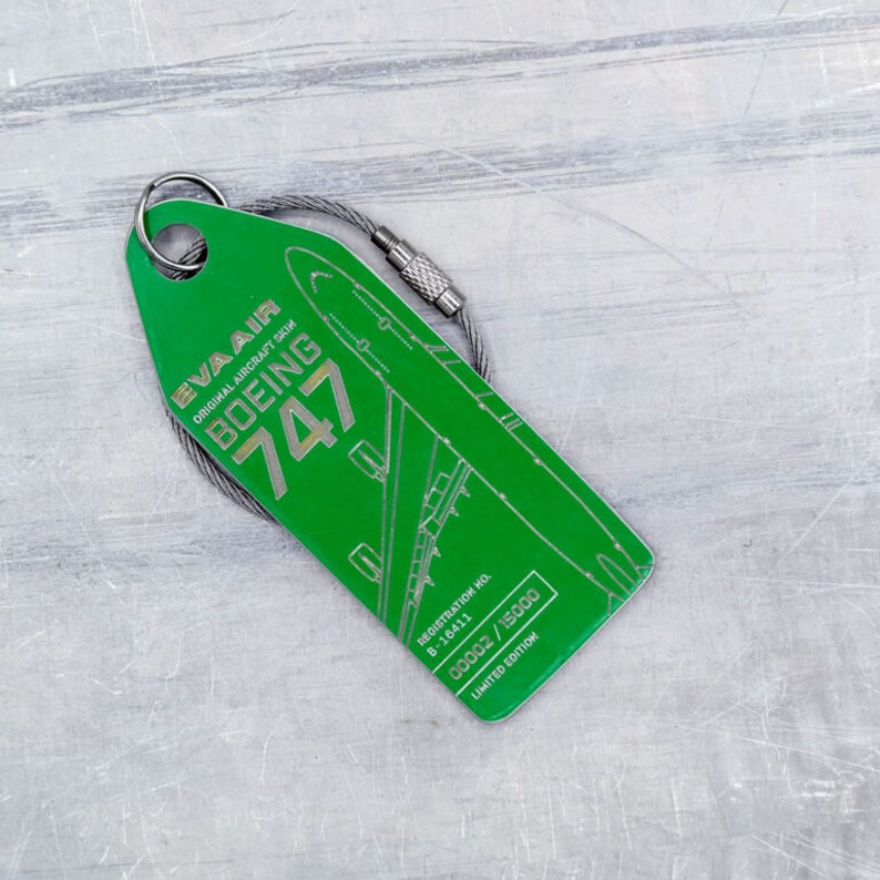 EVA Air Boeing 747 B-16411 Original Aircraft Skin Tag - Etsy
